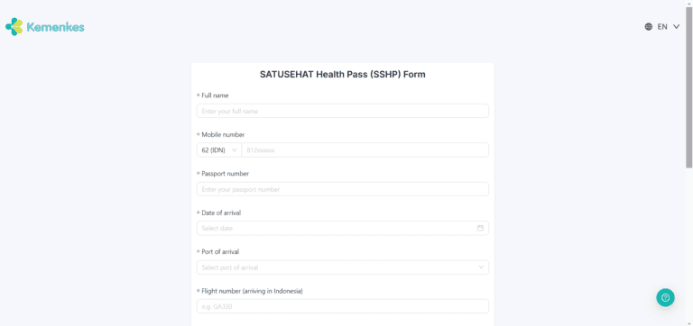 SatuSehat Bali Health Pass Requirement for International Travelers ...